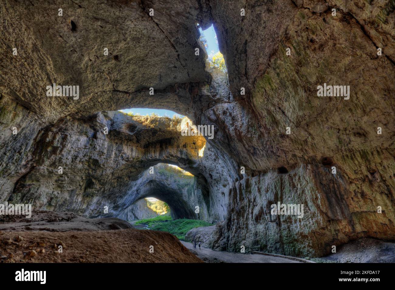 The giant Devetashka Cave natural phenomenon, near Devetaki village ...