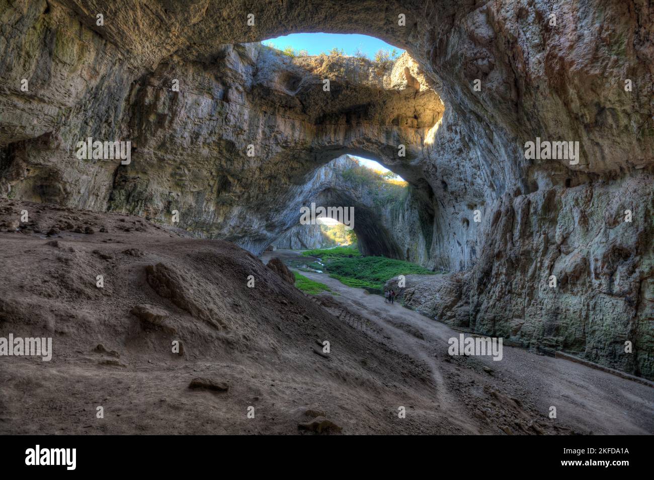 The giant Devetashka Cave natural phenomenon, near Devetaki village ...