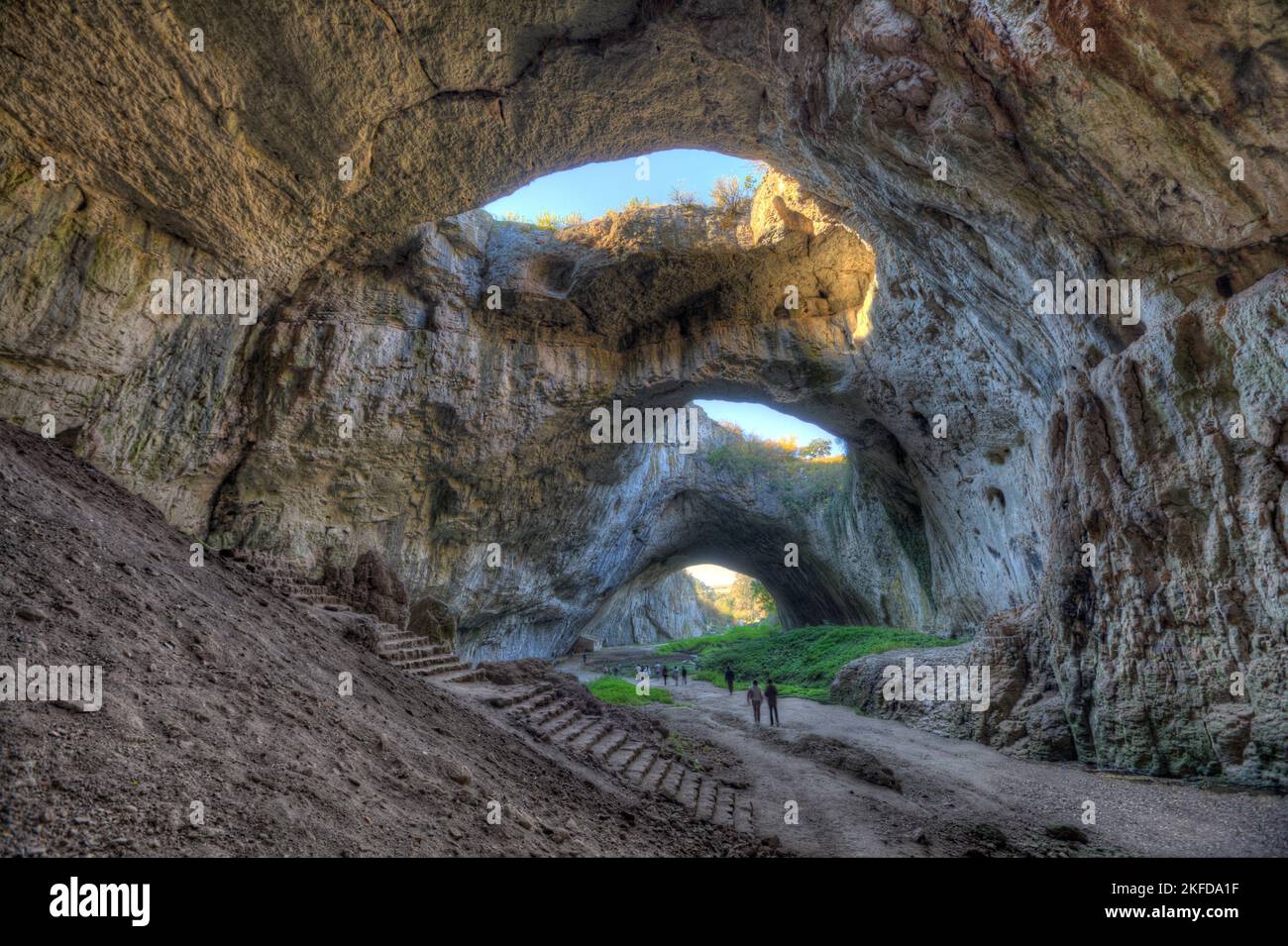 The giant Devetashka Cave natural phenomenon, near Devetaki village ...