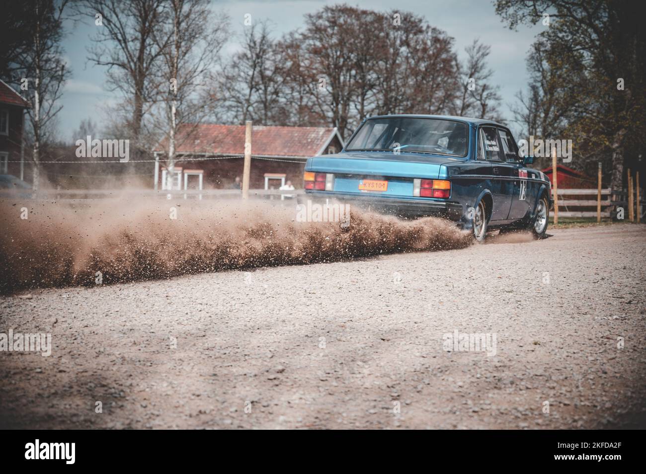 A closeup of a racecar at Rally Zabra event, Sweden Stock Photo - Alamy