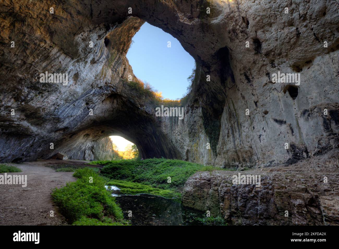 The giant Devetashka Cave natural phenomenon, near Devetaki village ...