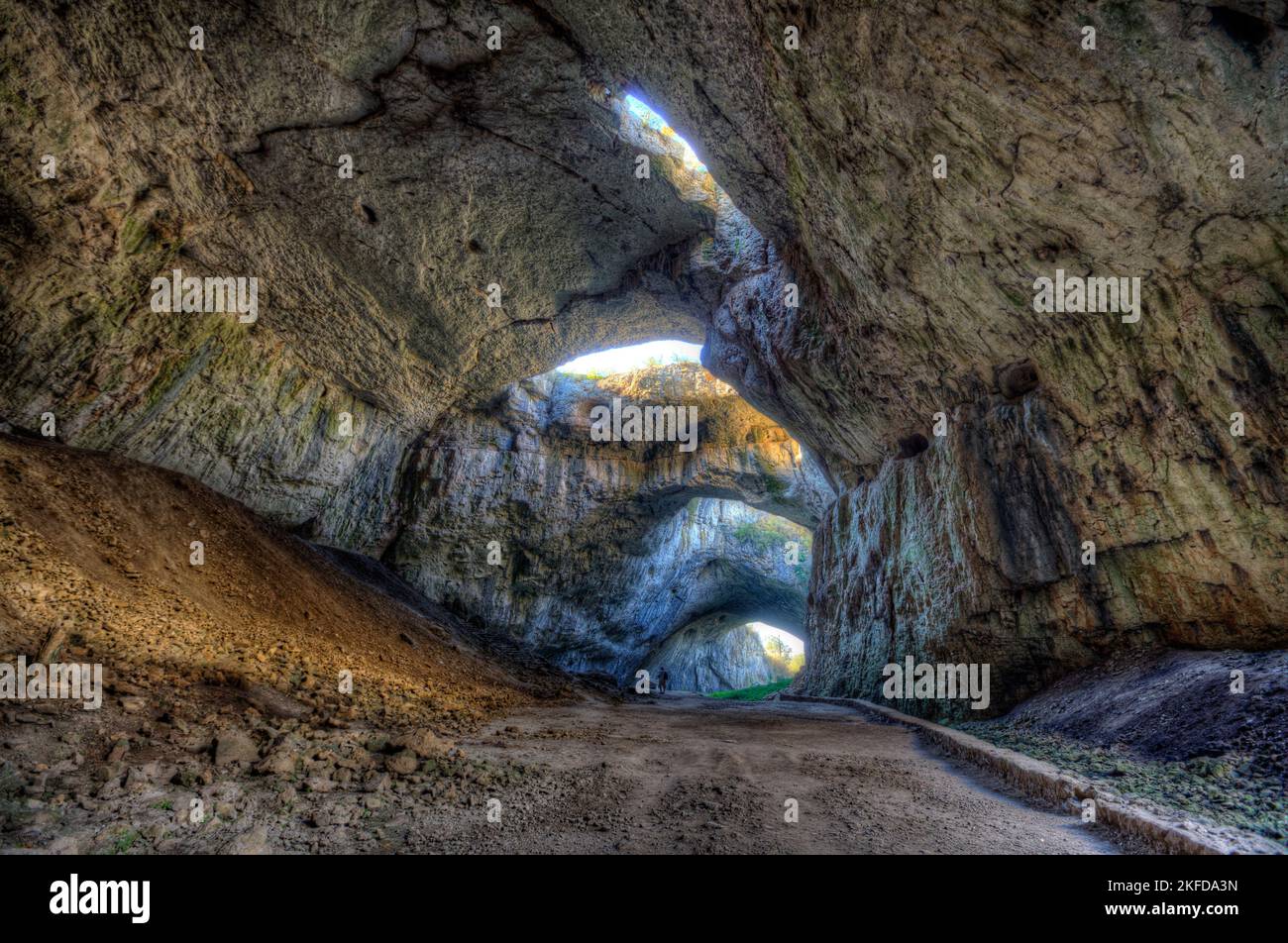 The giant Devetashka Cave natural phenomenon, near Devetaki village ...