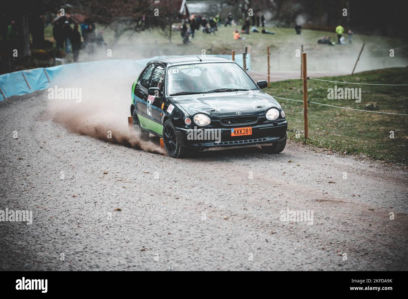 A closeup of a racecar at Rally Zabra event, Sweden Stock Photo - Alamy