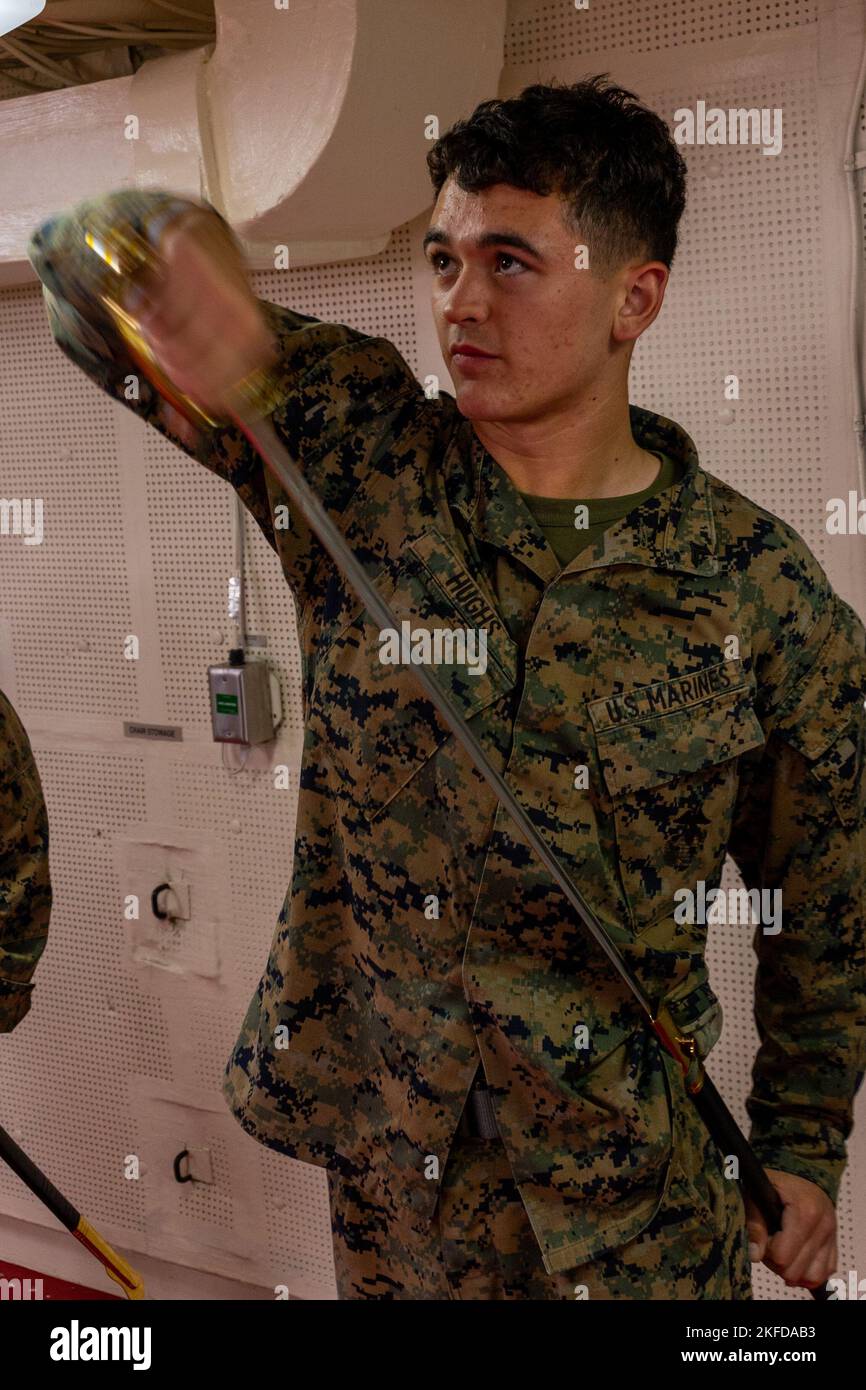 U.S. Marine Corps Cpl. Tanner Hughes, an assaultman with Battalion ...