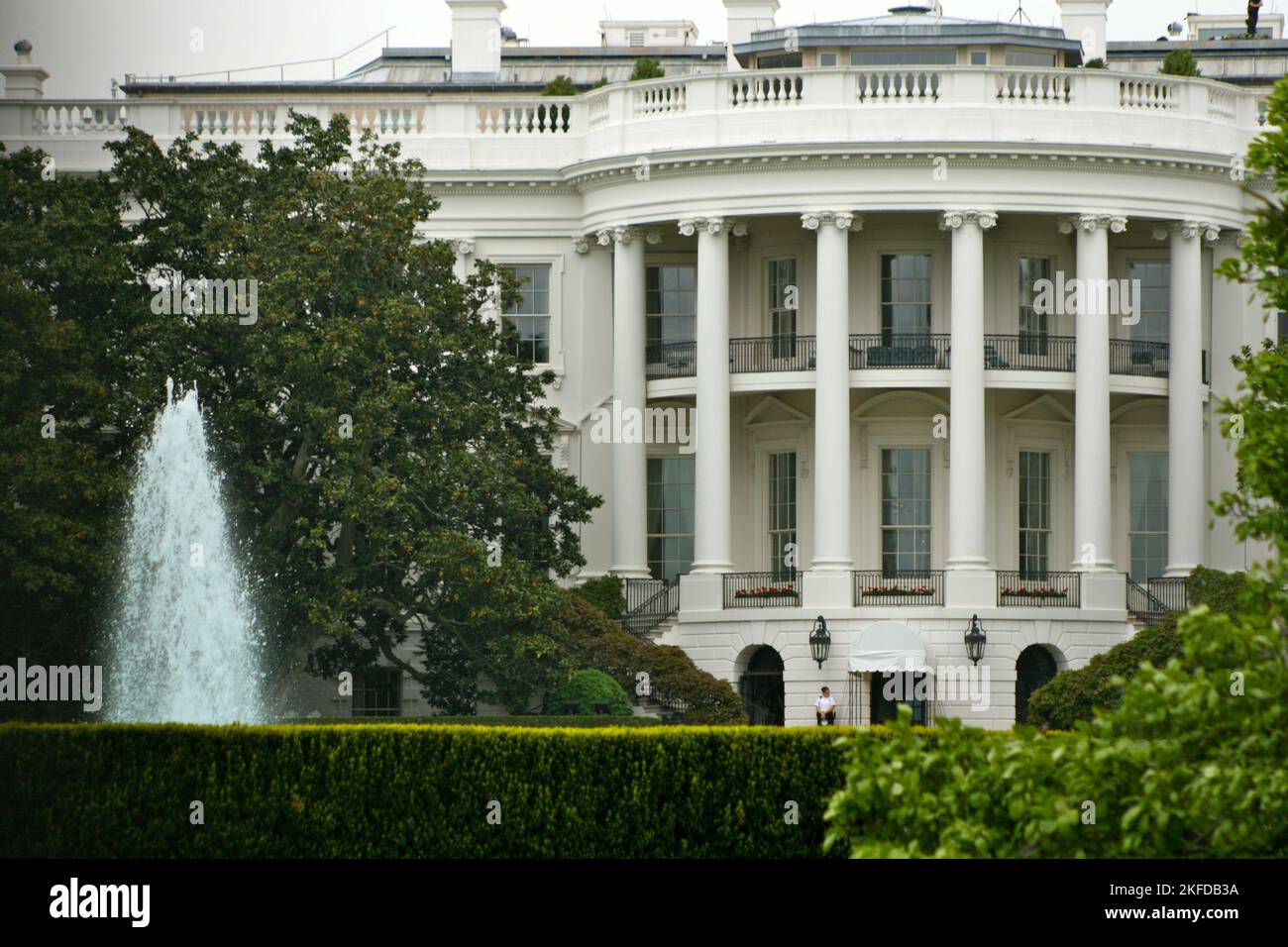The Rear View of White House in Washington, DC Stock Photo - Alamy