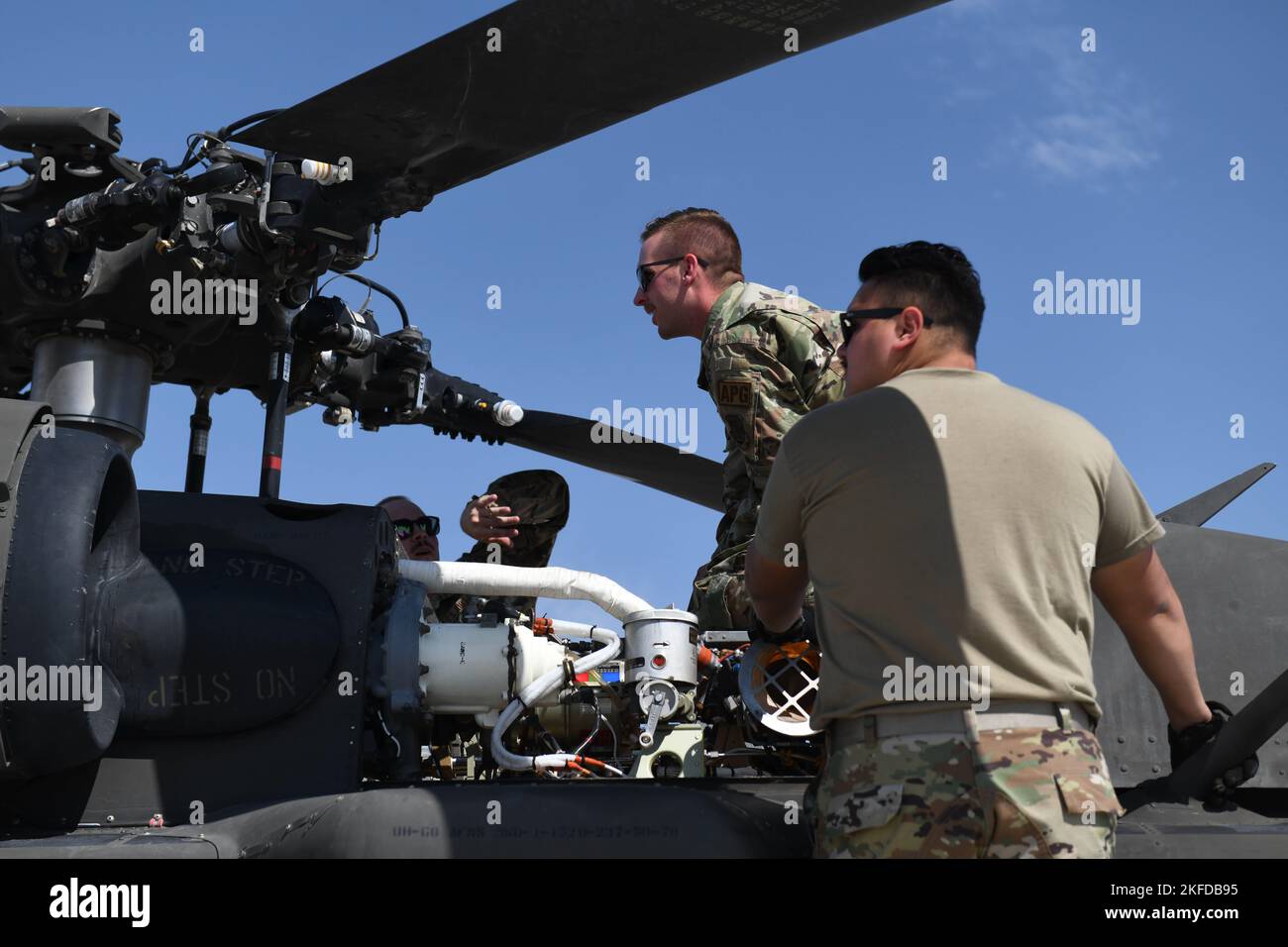 Maintainers from the 151st Air Refueling Wing participate in an ...