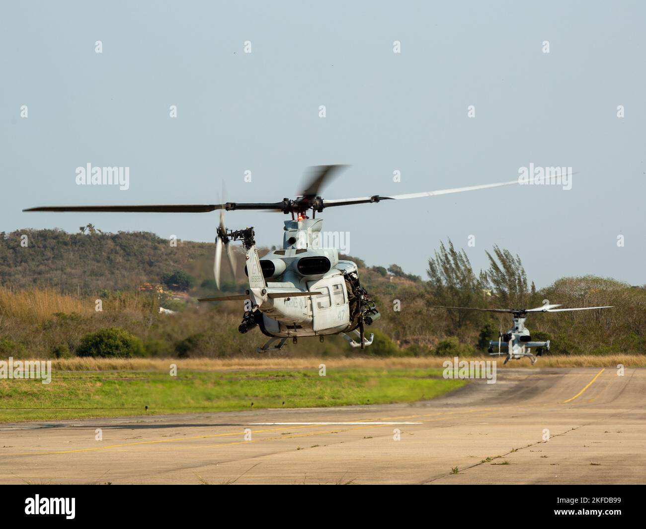 An Ah 1z Viper And A Uh 1y Venom With Marine Light Attack Helicopter