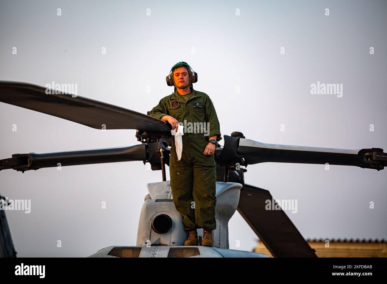 Cpl. Noah Helmuth, an airframes mechanic, with Marine Light Attack ...