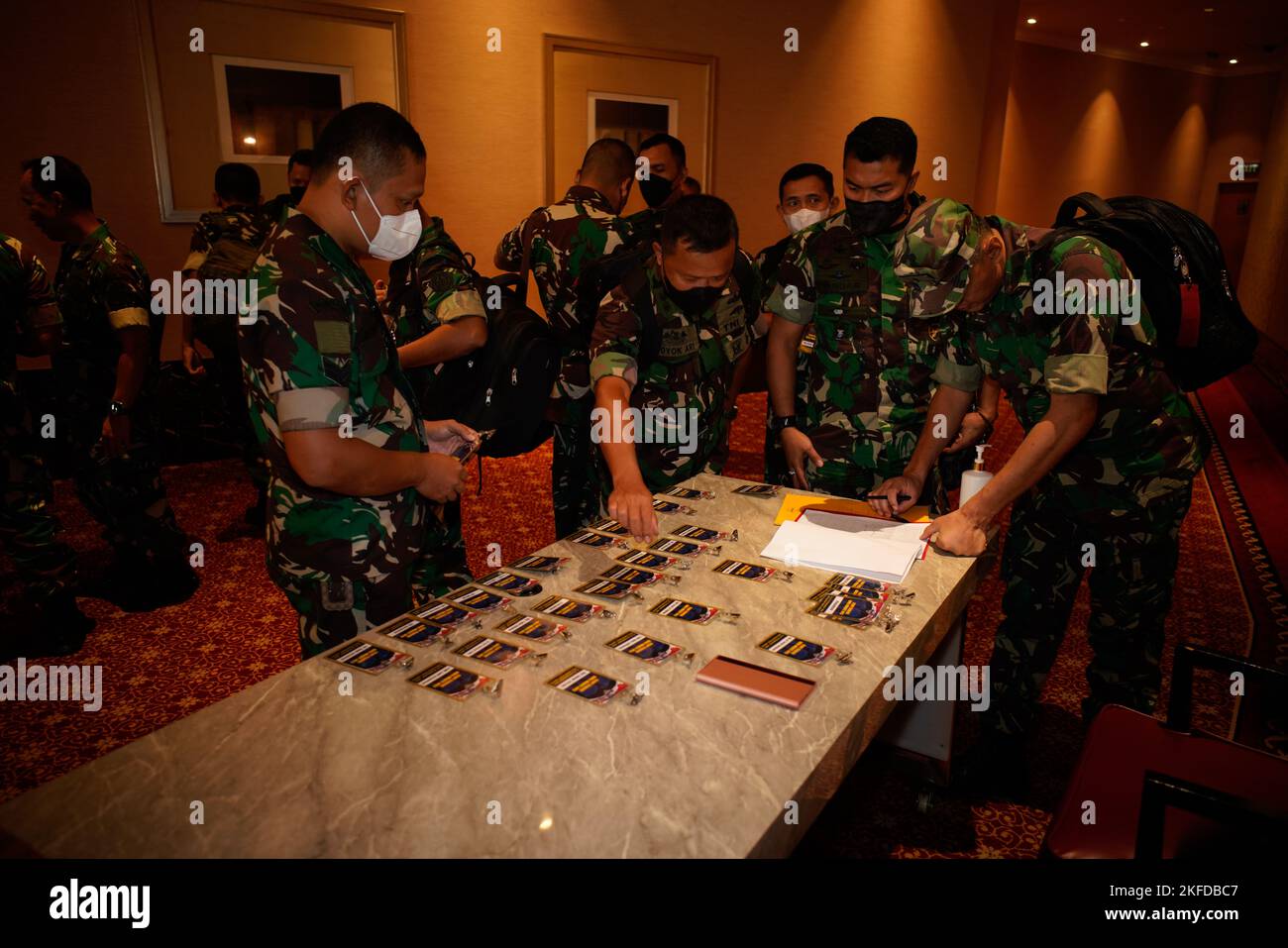 Members of the Tentara Nasional Indonesia (TNI, Indonesian Armed Forces ...