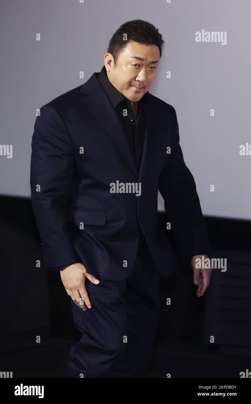18th Nov, 2022. S. Korean actor Ma Dong-seok South Korean actor Ma Dong ...