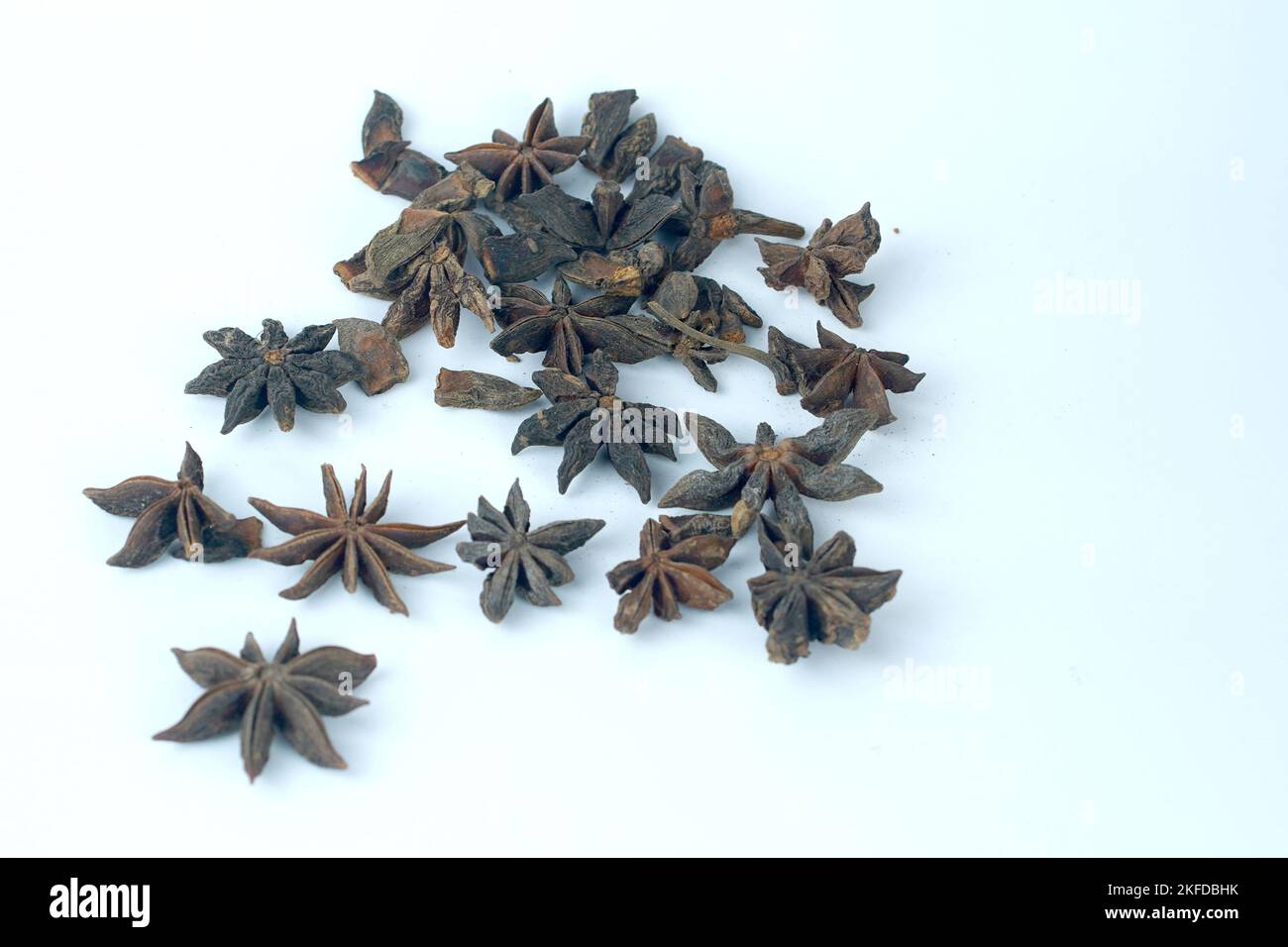 A pile of the spice Illicium verum, commonly called star anise plant ...