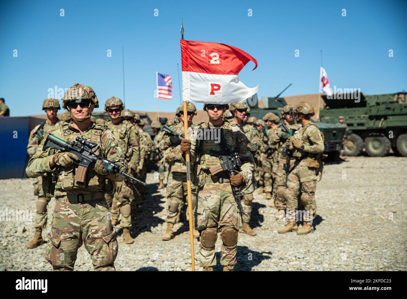 U.S. Army Soldiers with the fourth squadron, 2d Calvary Regiment ...