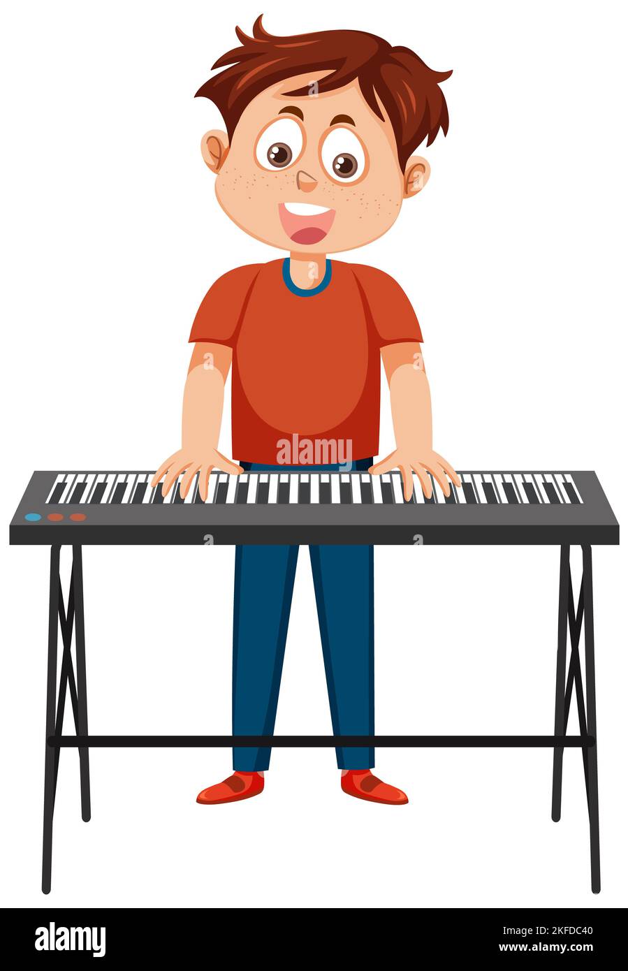 Man playing keyboard Cut Out Stock Images & Pictures - Alamy