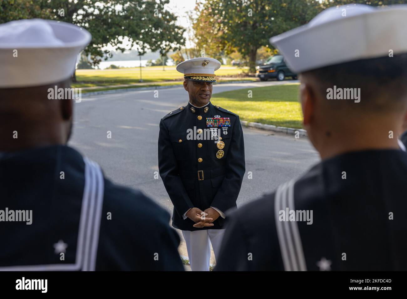 U.S. Marine Corps Brig. Gen. Calvert Worth Jr., the commanding general ...