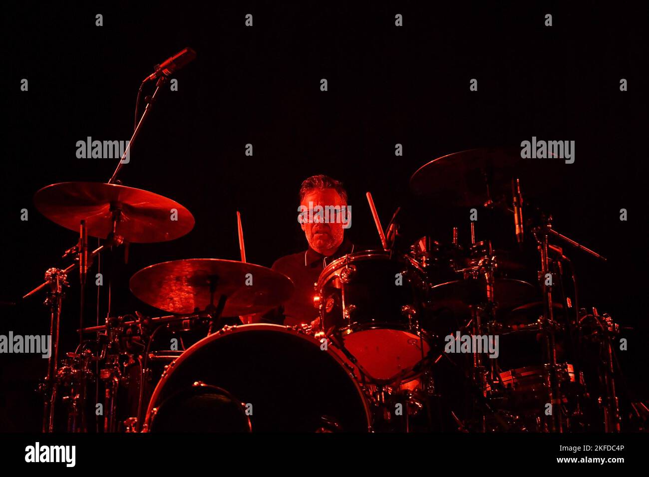 Rio de Janeiro, Brazil,November 4, 2022. Drummer Sam Fogarino of the ...