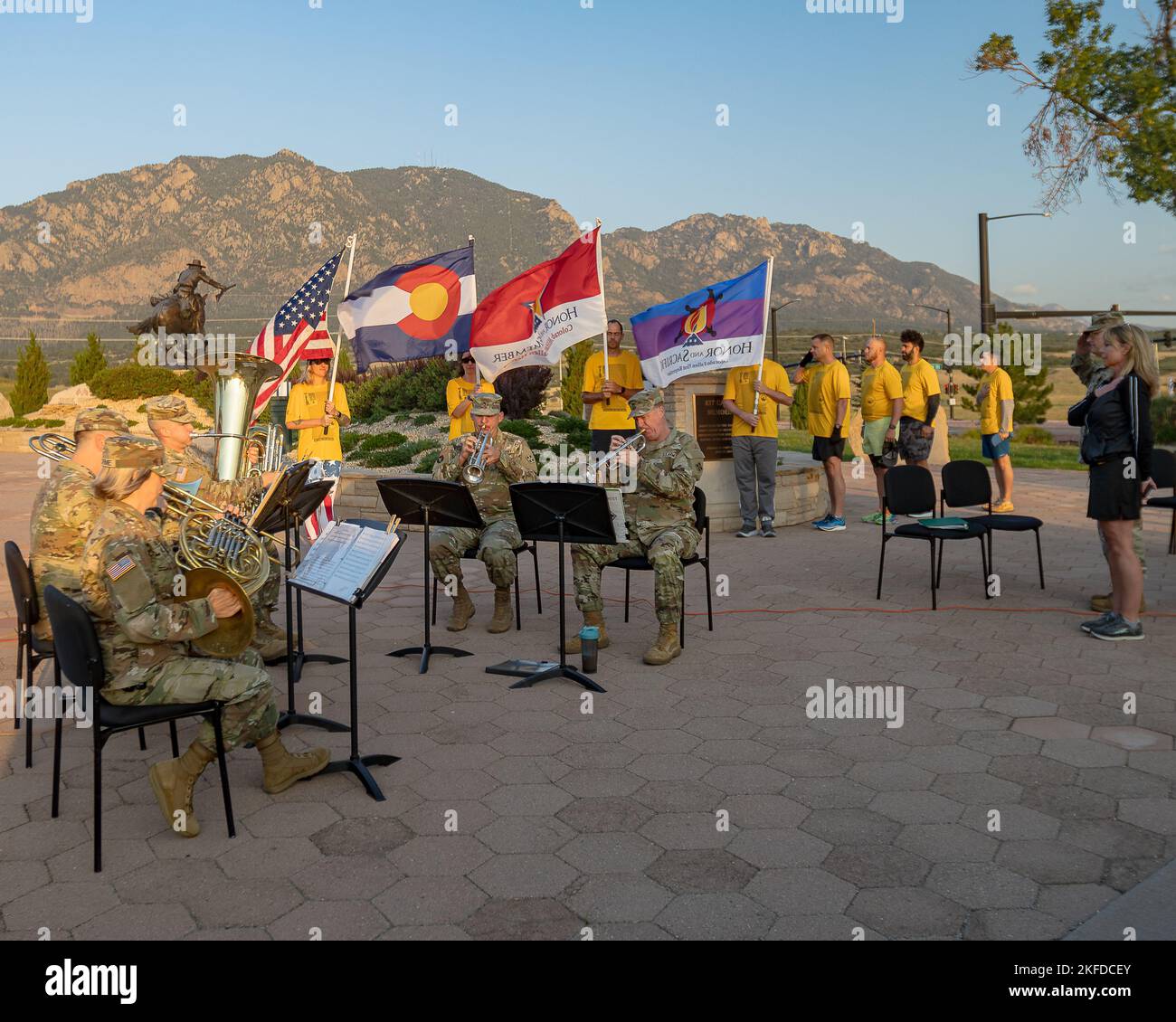 The 4th Infantry Division and Fort Carson Band plays the National ...