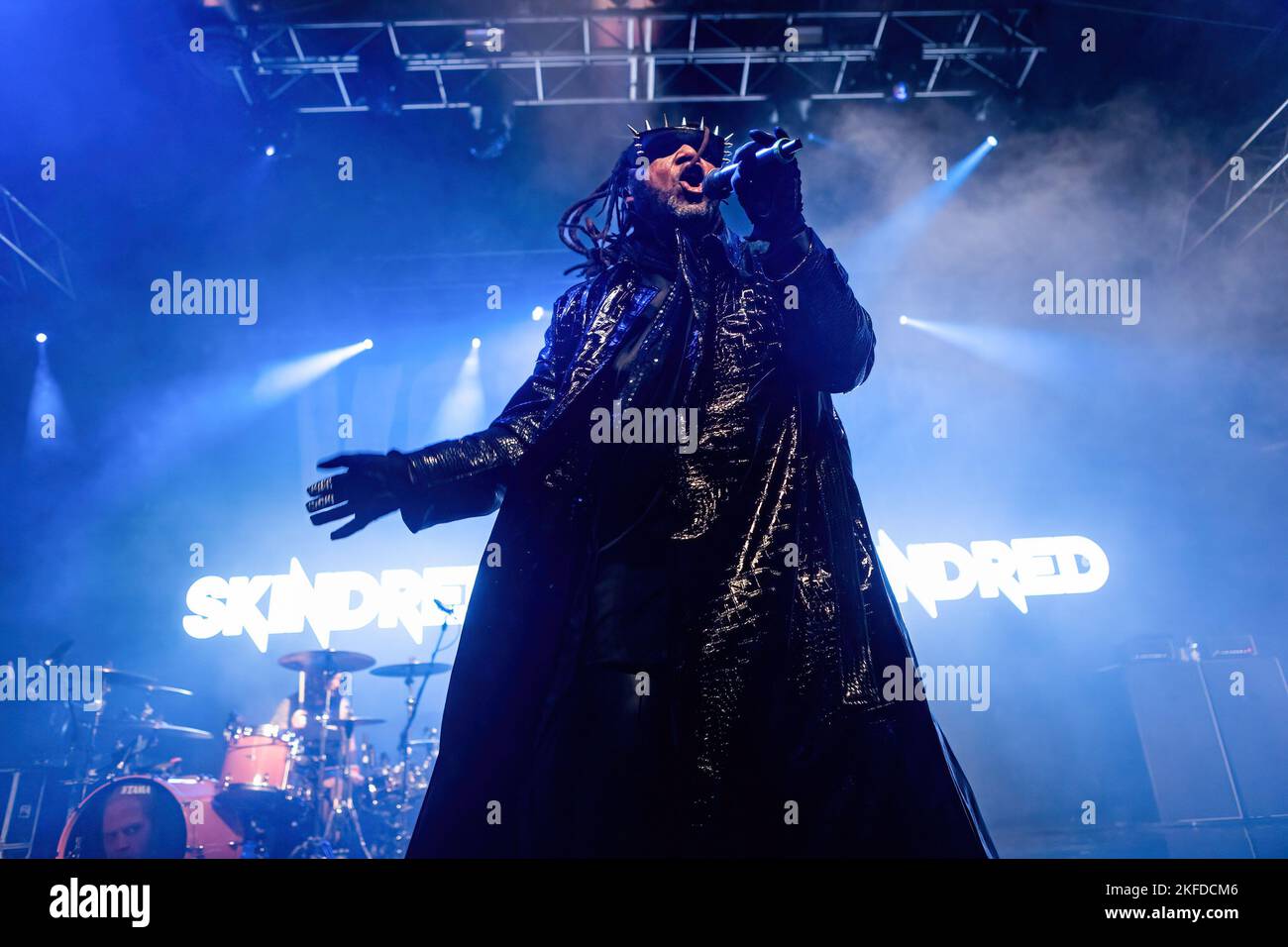 Benji Webbe of Welsh reggae metal band Skindred performs live at ...
