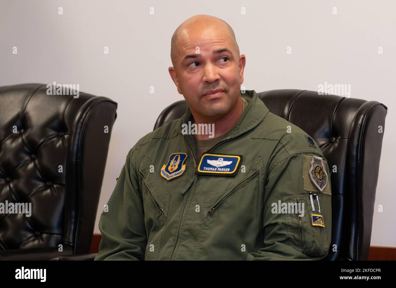 Lt Col Thomas E Parker Preapres To Assume Command Of The 312th
