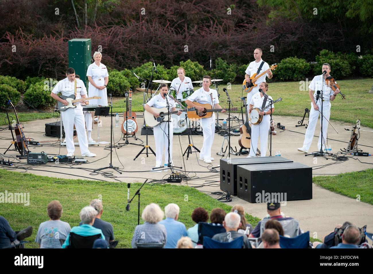 U.S. Navy Band Country Current performs at Founders Park in Johnson ...
