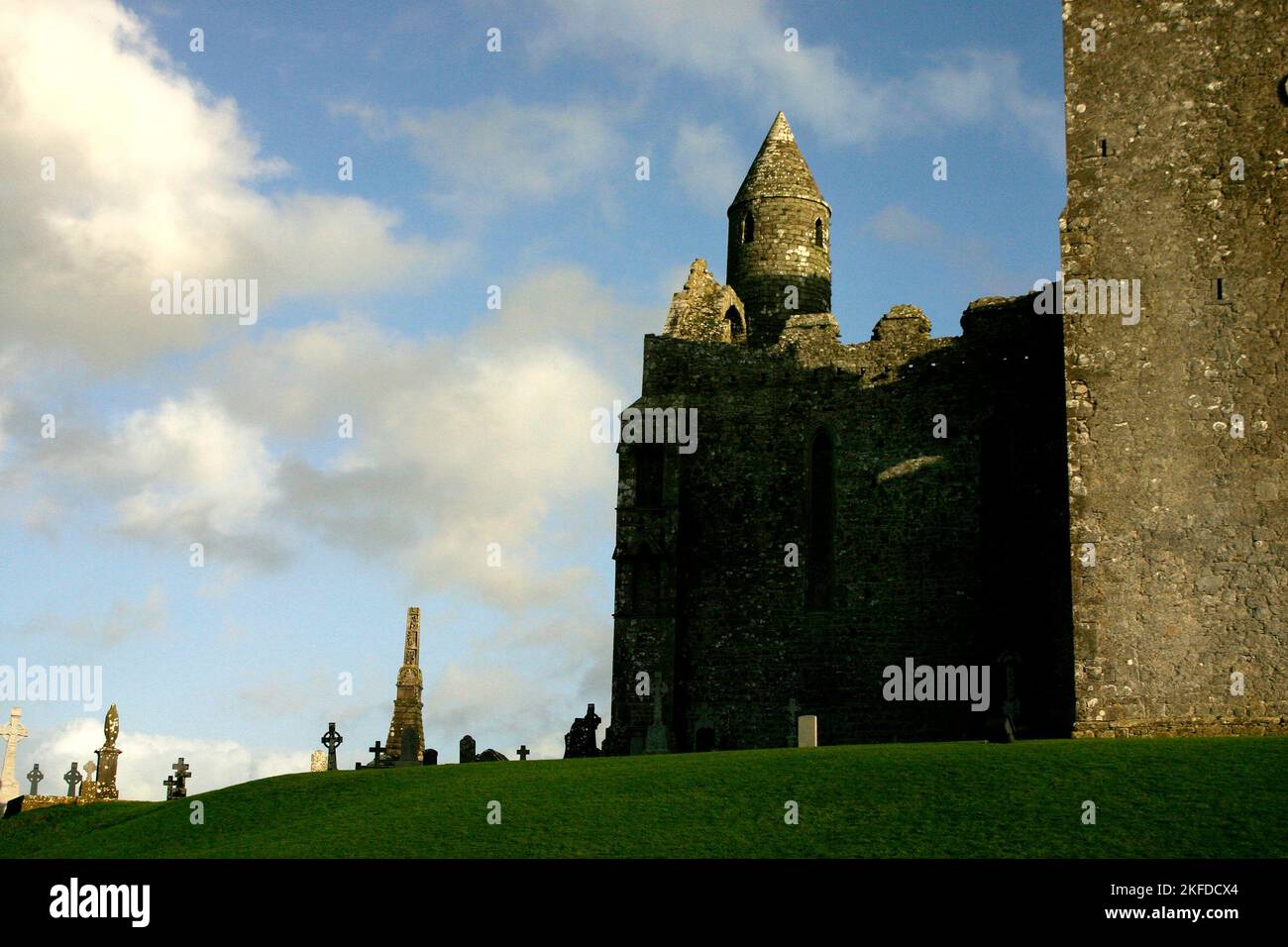 Rock of Cashel Round Tower Cathedral and Cemetery, County of Tipperary ...