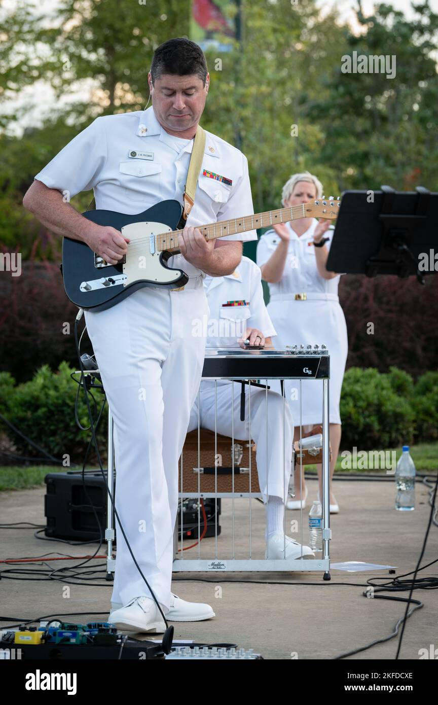 Chief Musician Joe Friedman, from St. Louis, Mo., plays guitar with U.S ...
