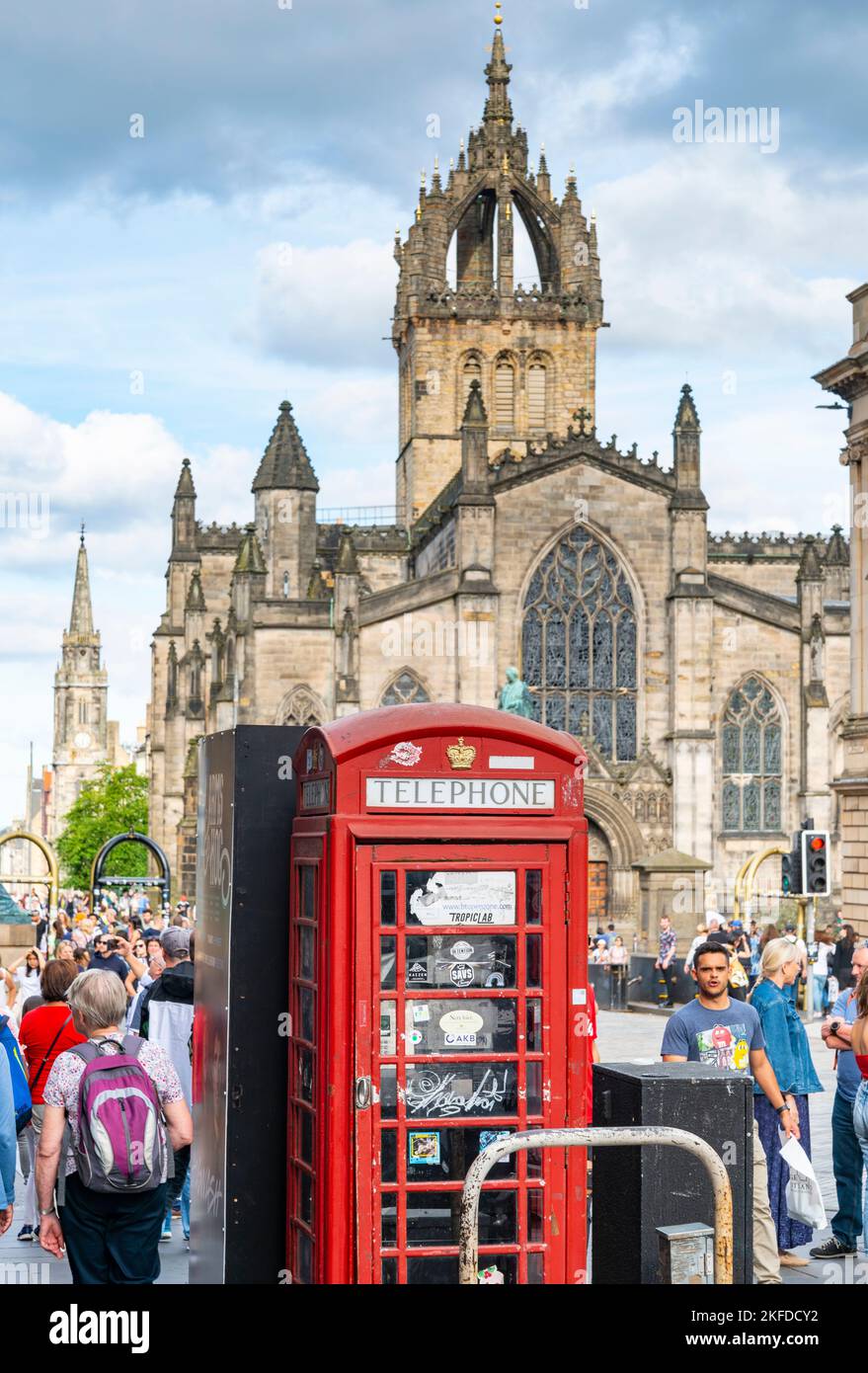 Edinburgh,Scotland-July 30 2022:During the summer Fringe Festival,many ...