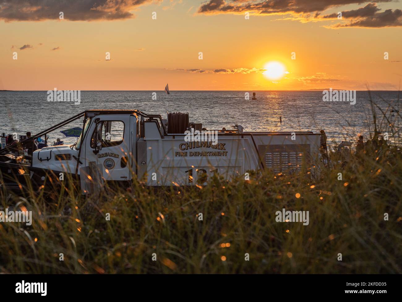 Fire engine beach hi-res stock photography and images - Alamy