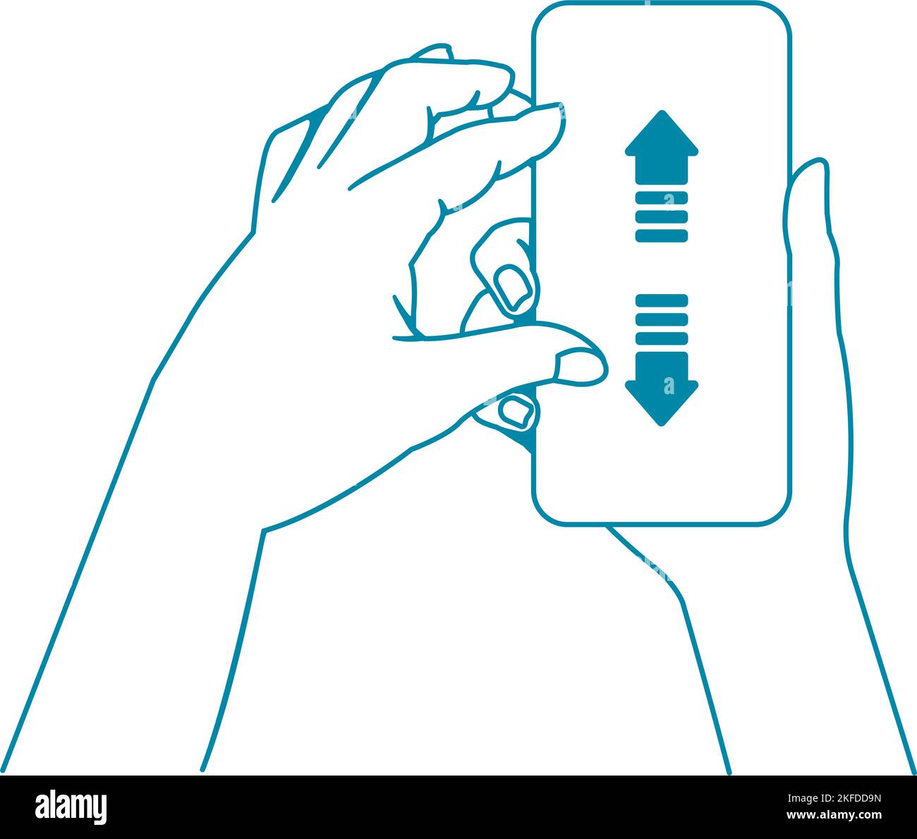 Vector illustration of pinching a smartphone Stock Vector Image & Art ...
