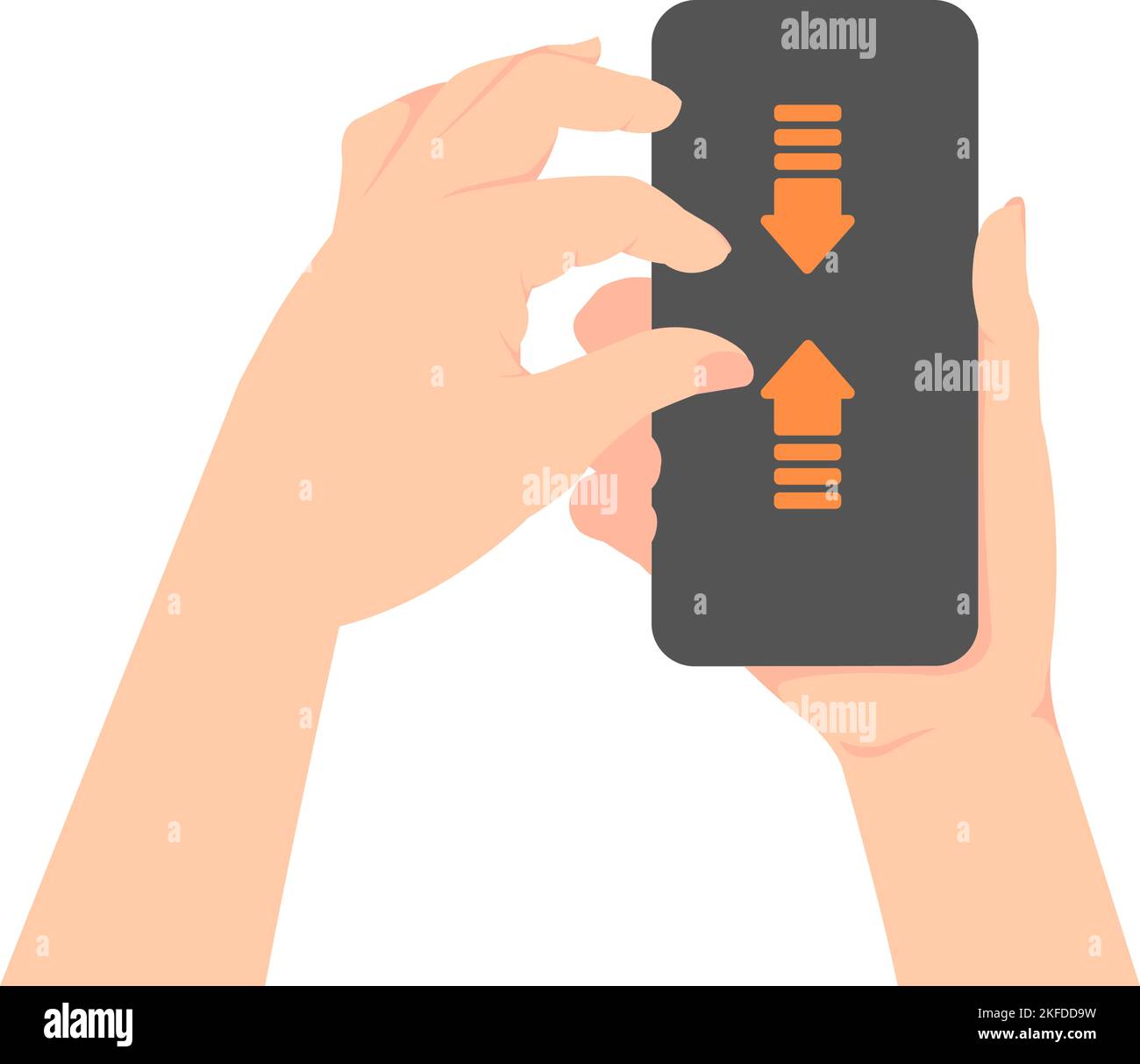 Vector illustration of pinching a smartphone Stock Vector Image & Art ...