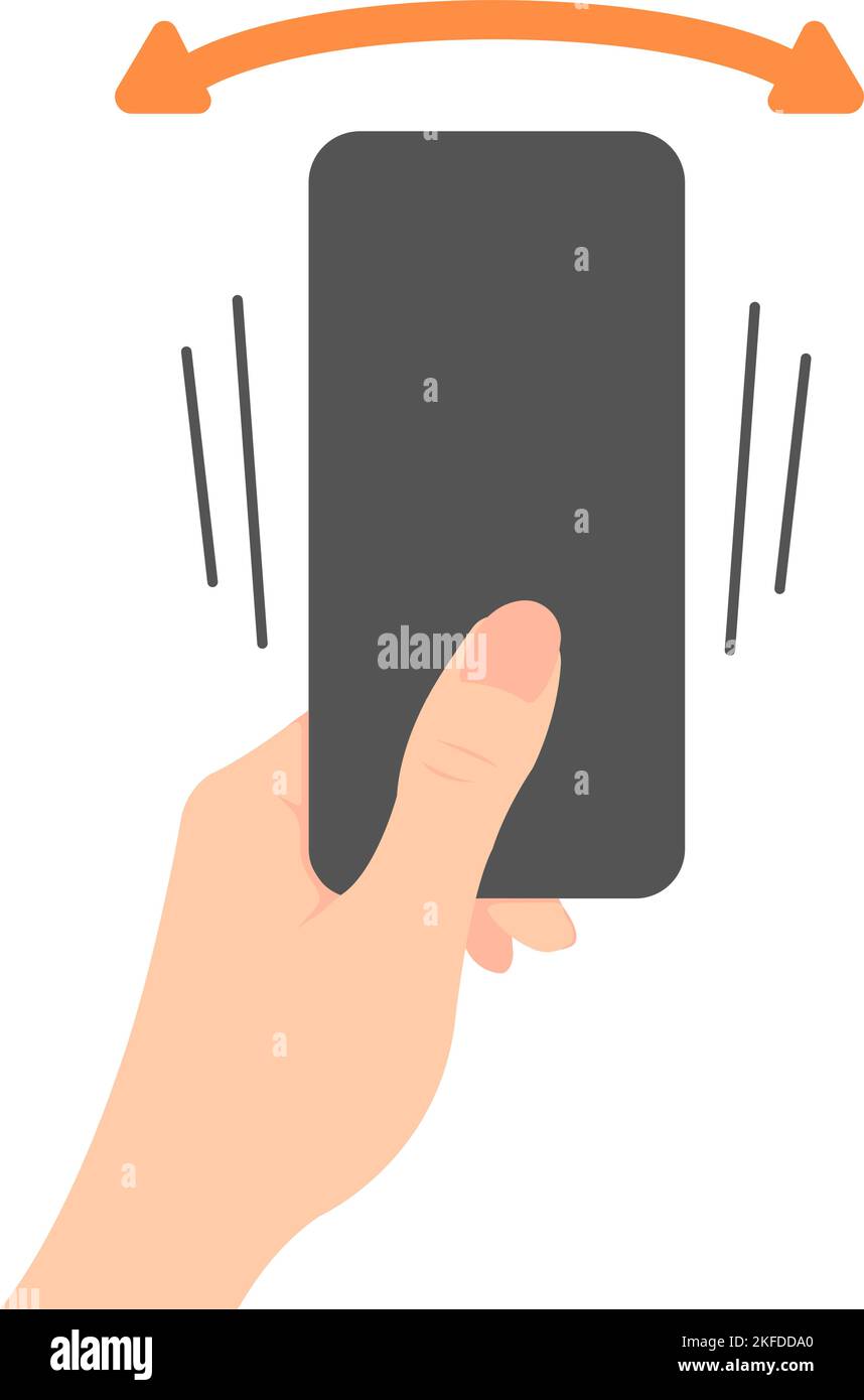 Vector illustration of shaking a smartphone Stock Vector Image & Art ...