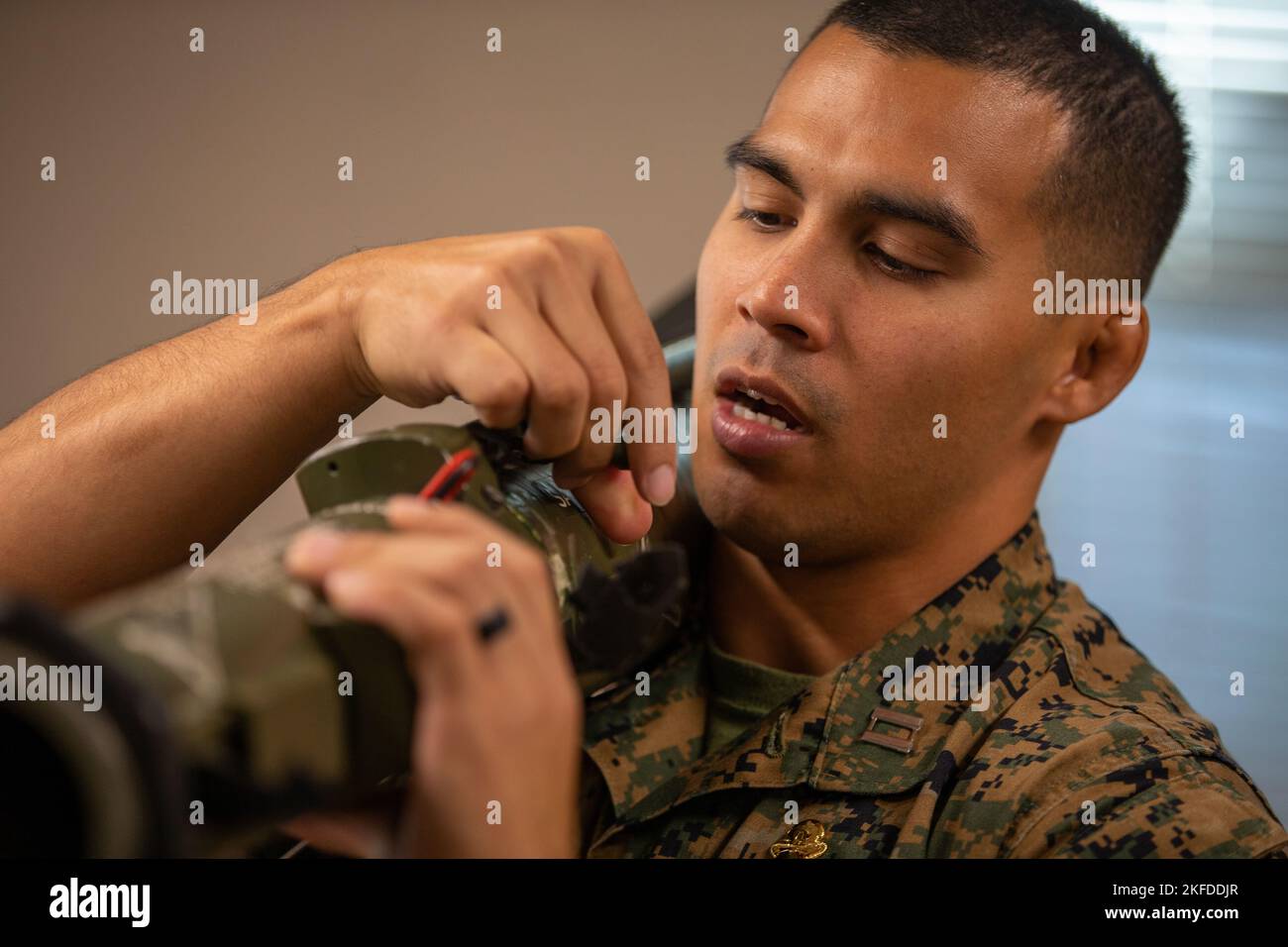 U.S. Marine Corps Capt. Spencer Buettner, an infantry officer with 2d ...