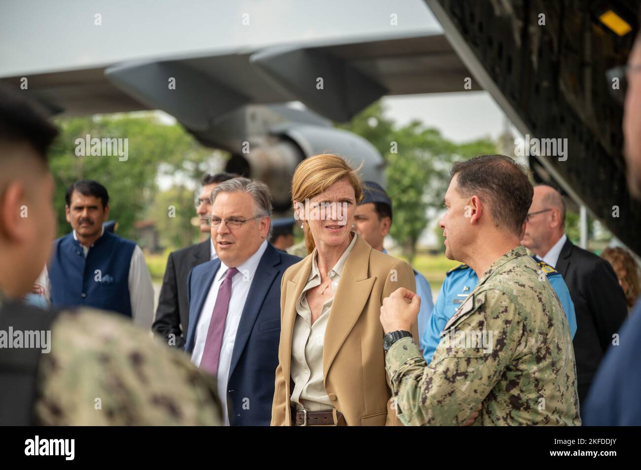 U.S. Ambassador to Pakistan, Donald Blome, left, and Samantha Power ...