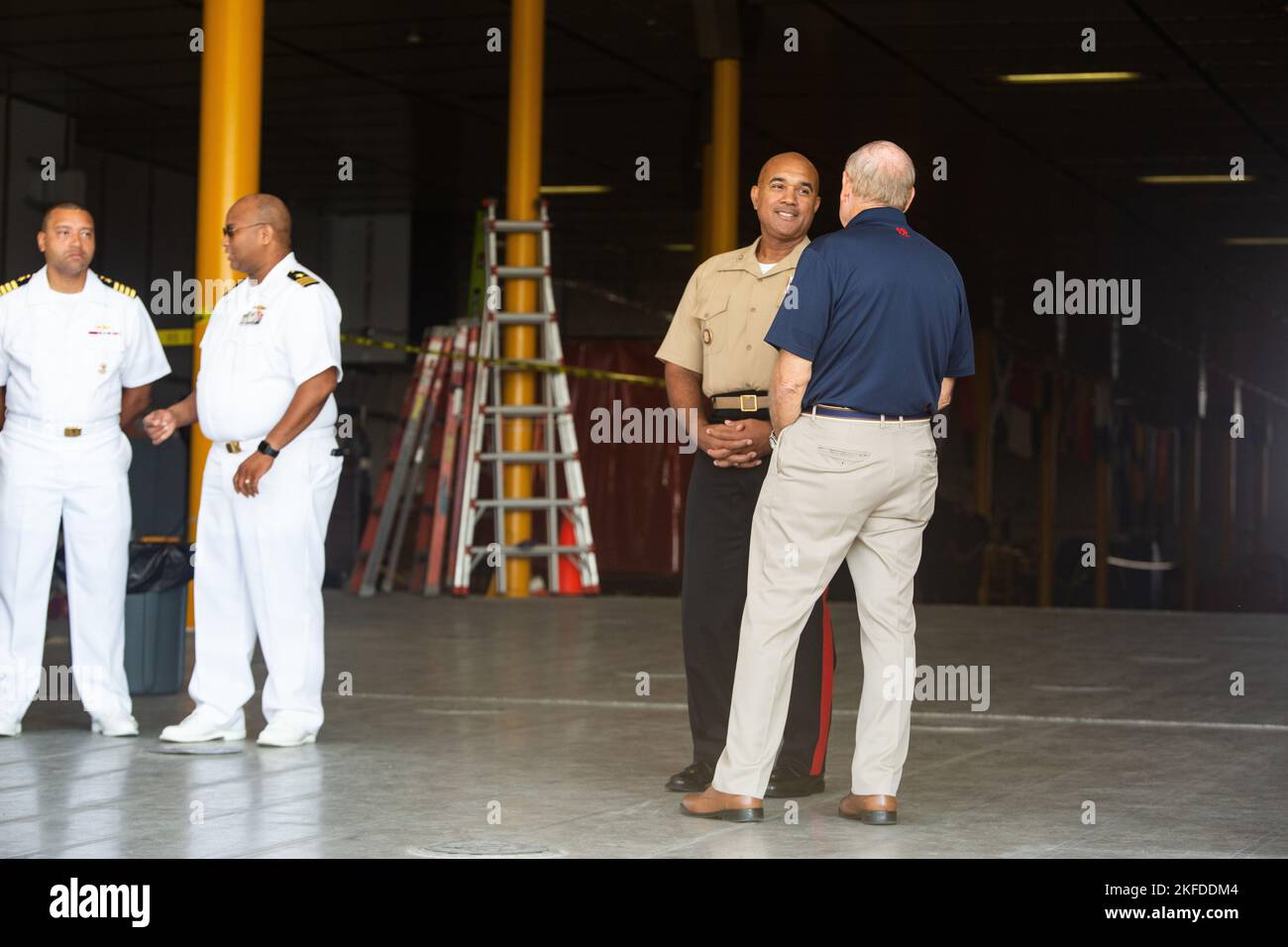 U.S. Marine Corps Lt. Gen. Brian W. Cavanaugh, left, the commanding ...