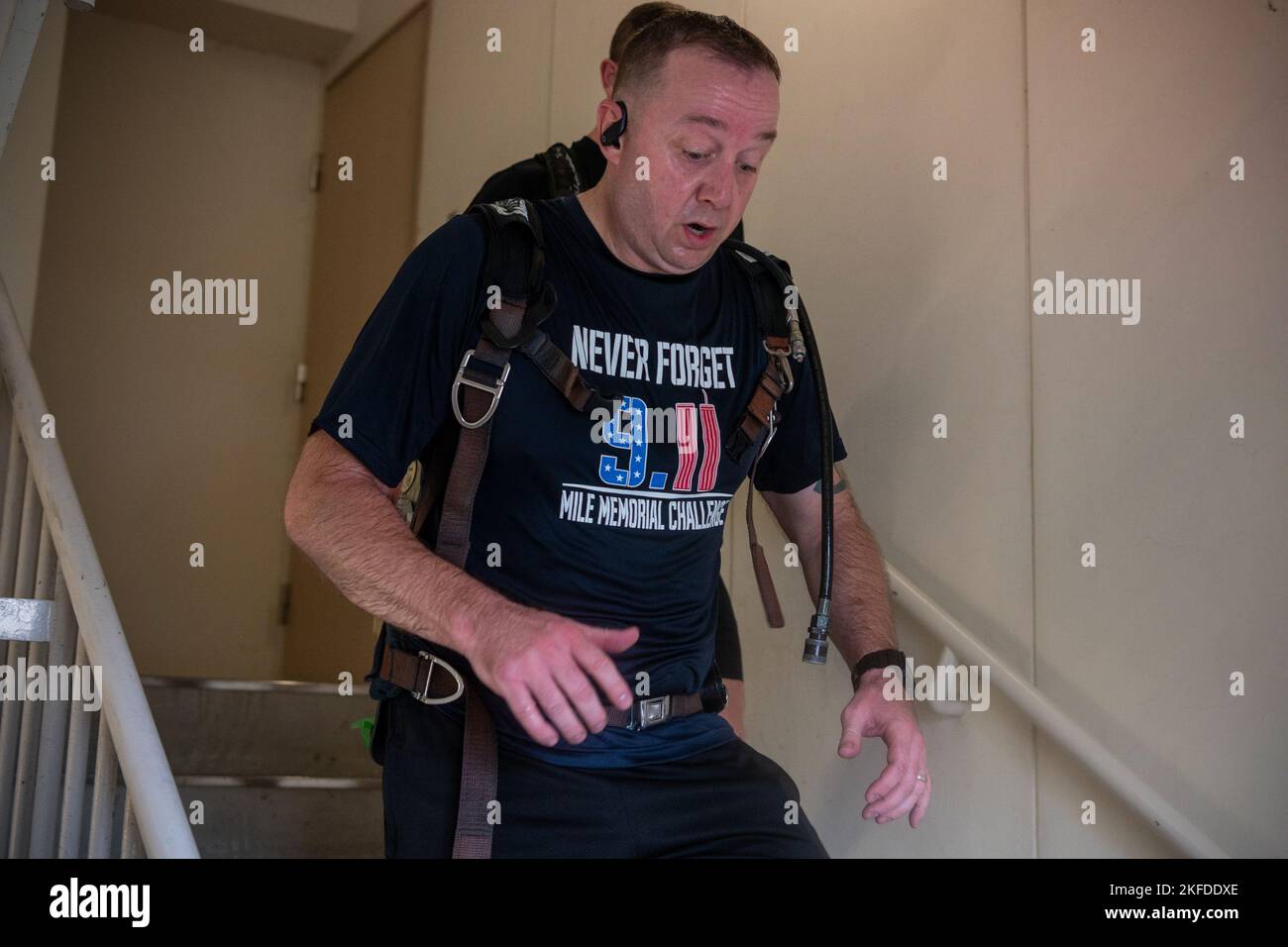 Chief Master Sgt. Thomas Kasten, 374th Security Forces Squadron, runs ...