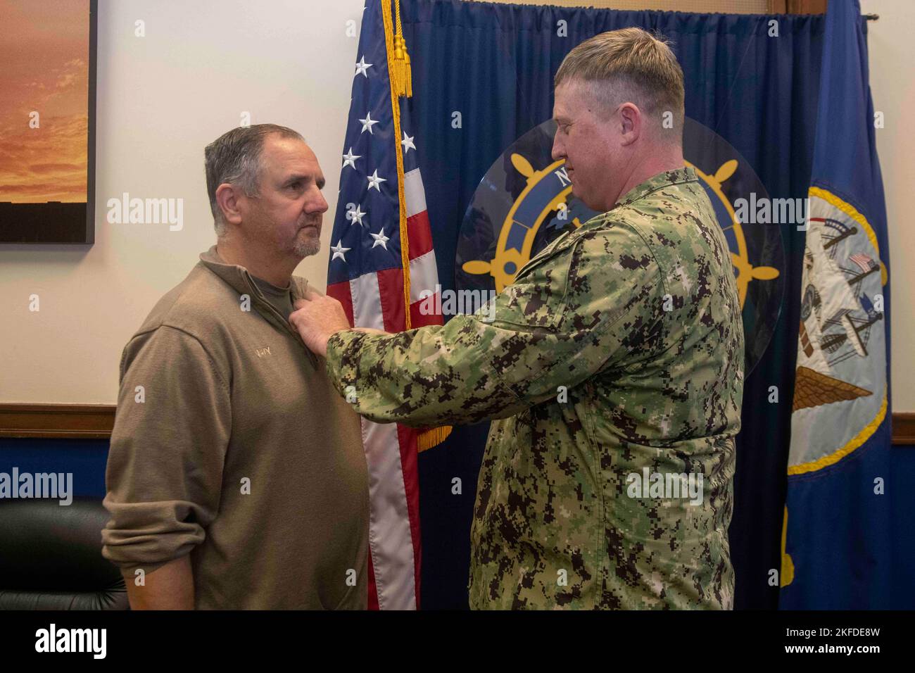 GREAT LAKES, Il. (Sept. 9, 2022) Capt. Jason Williamson, right, Naval ...