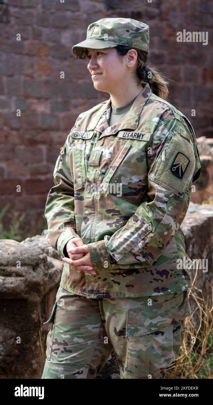 1st Lt. Chesnee Giraldo, a quartermaster officer assigned to 55th ...