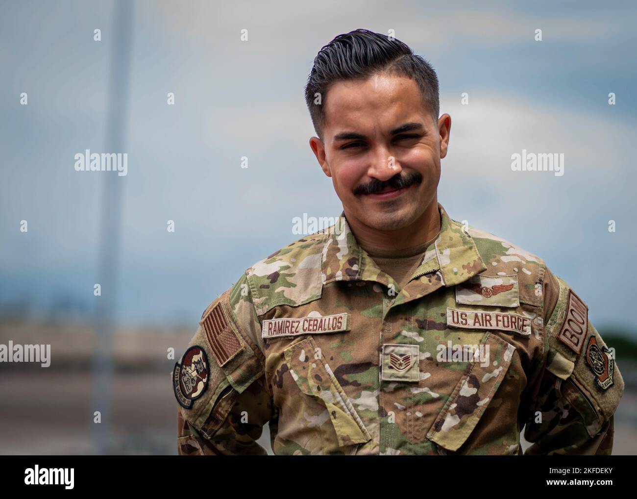 U.S. Air Force Staff Sgt. Juan Ramirez Ceballos, a boom operator ...