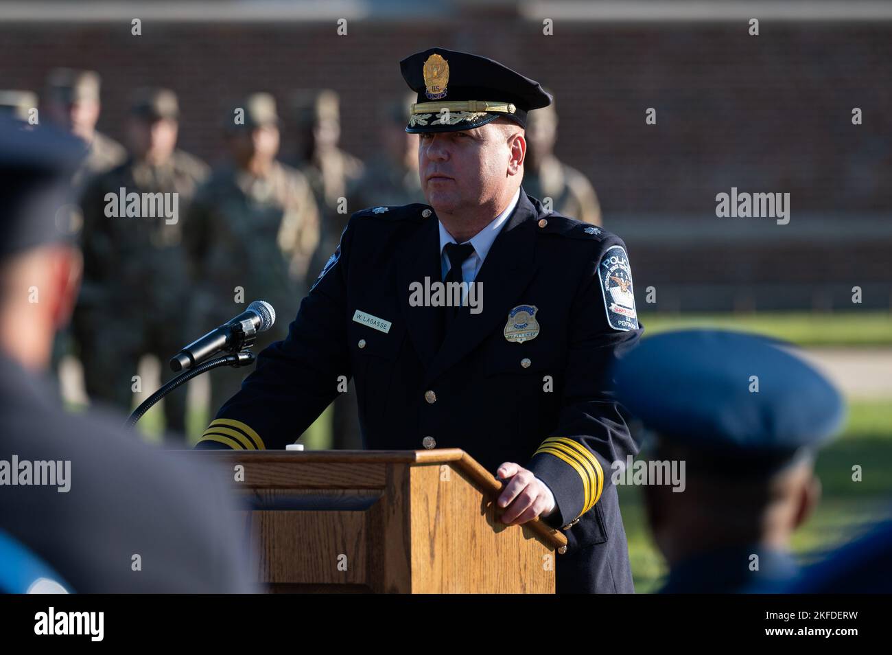 William Lagasse, Deputy Chief of the Pentagon Force Protection Agency, speaks during the 9/11 ...