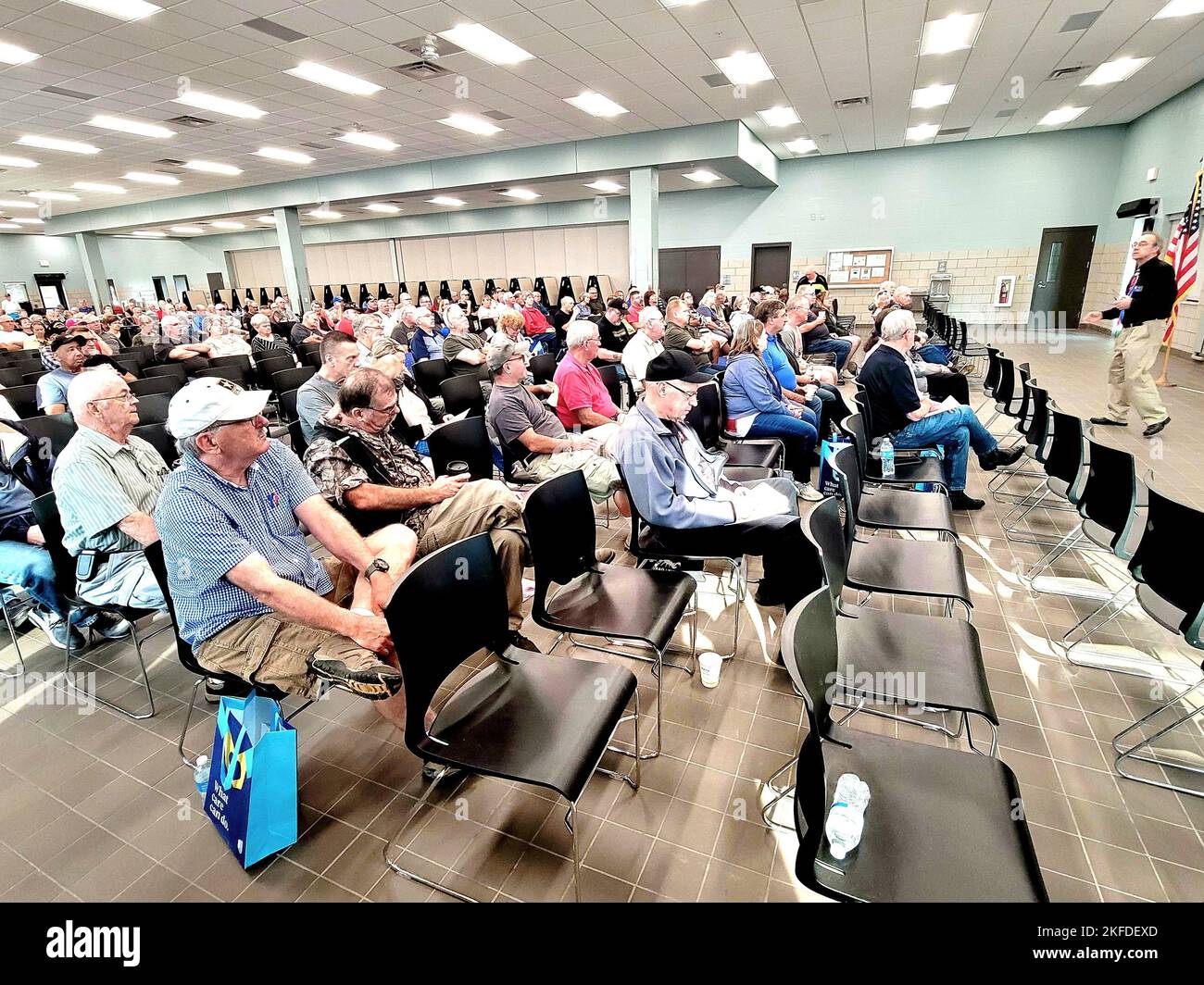 Military retirees and their family members participate in the 2022 ...