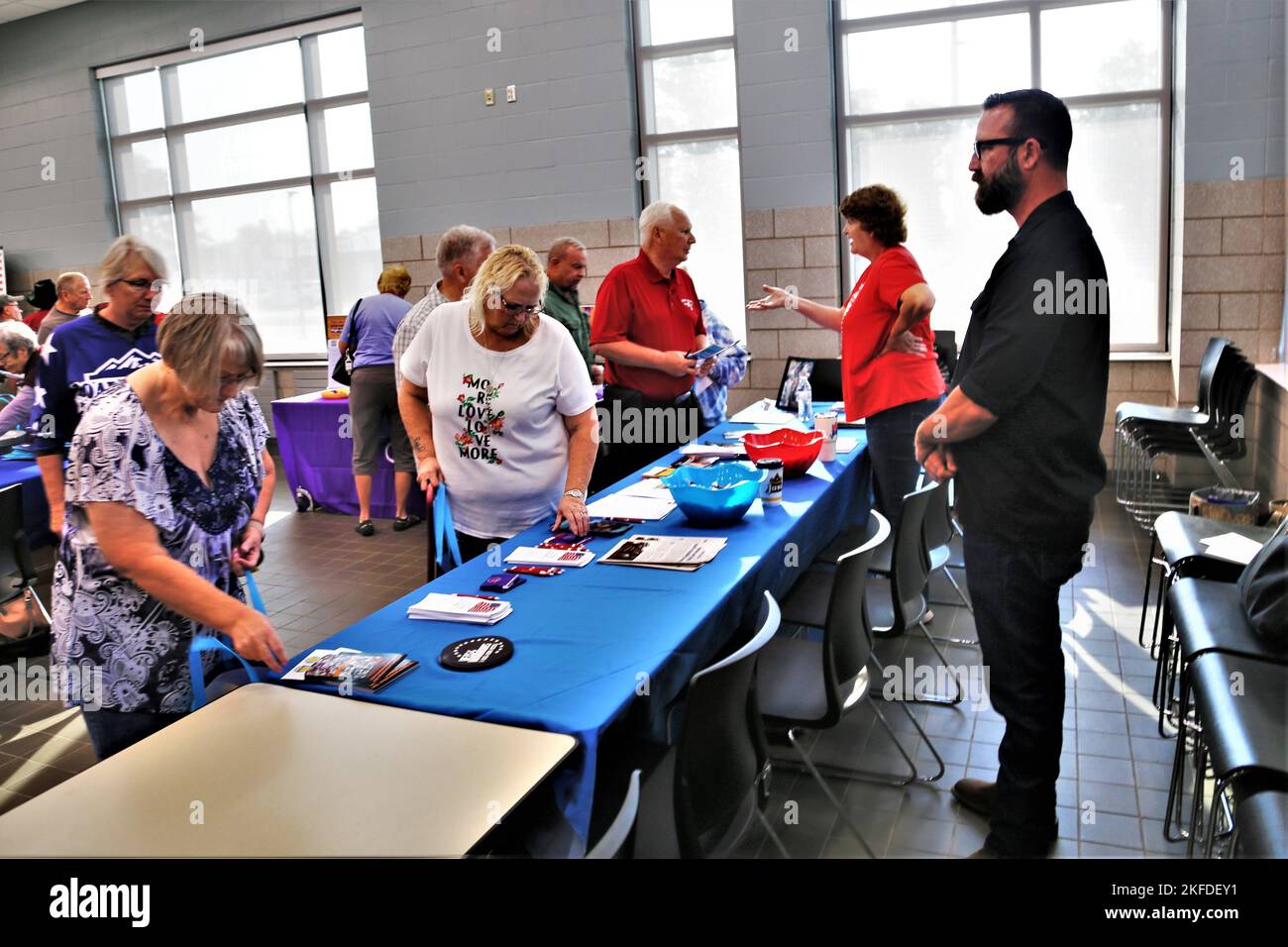 Military retirees and their family members participate in the 2022 ...