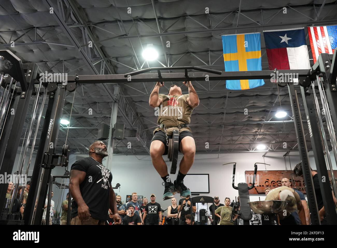 Spectators observe the pull-up portion of the World’s Strongest ...