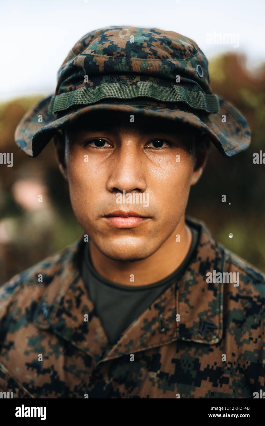 U.S. Marine Corps Cpl. Uziel Peschel, an intelligence specialist with ...