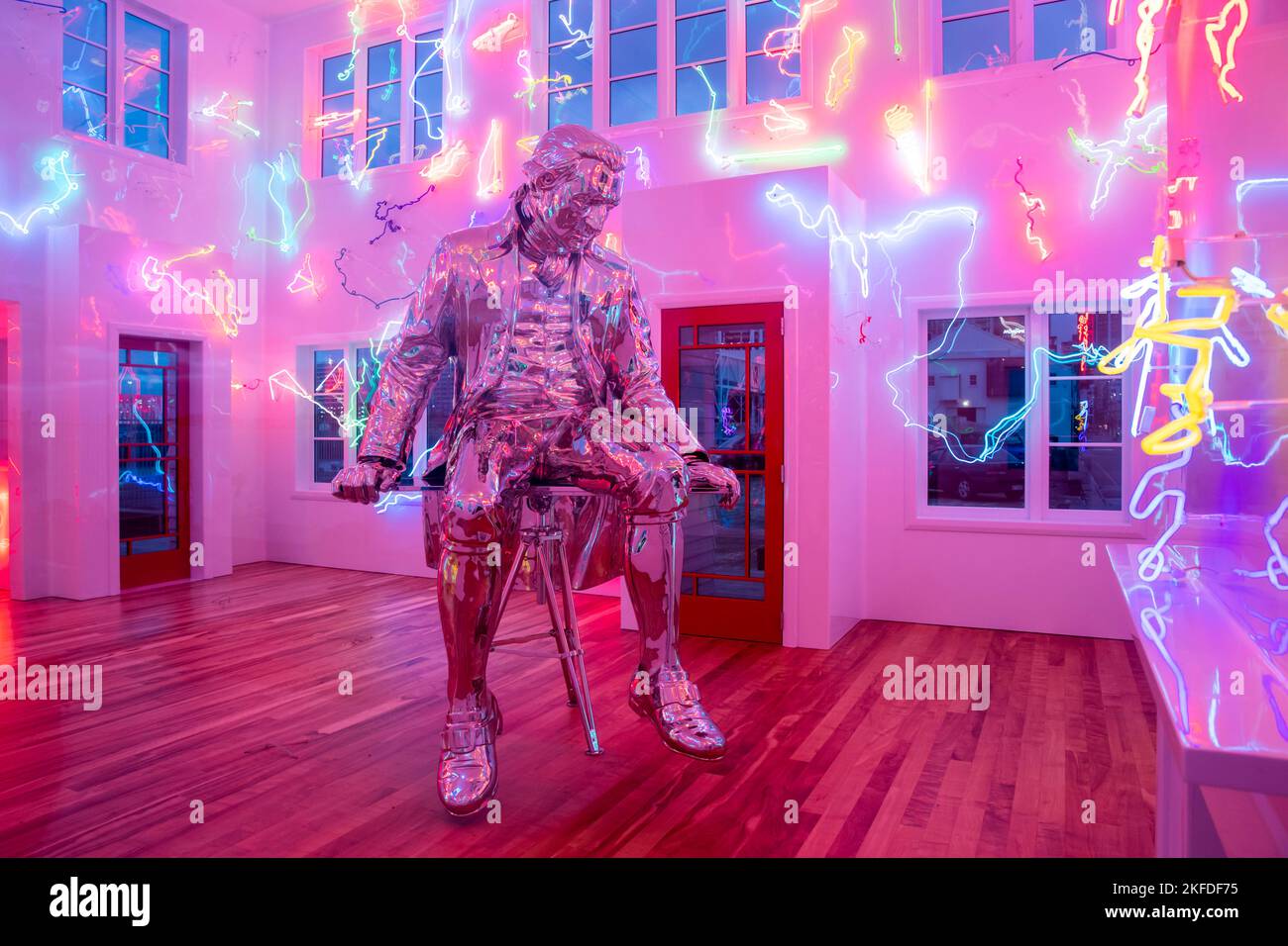 The Lighthouse artwork by Michael Parekōwhai on Queens Wharf, Auckland ...