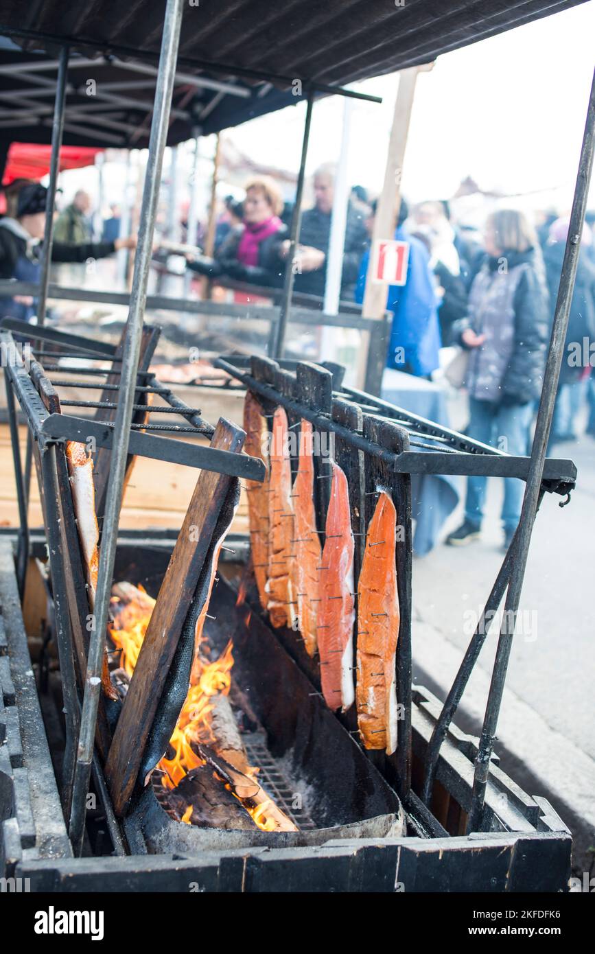 Smoked fish smoking hi-res stock photography and images - Alamy