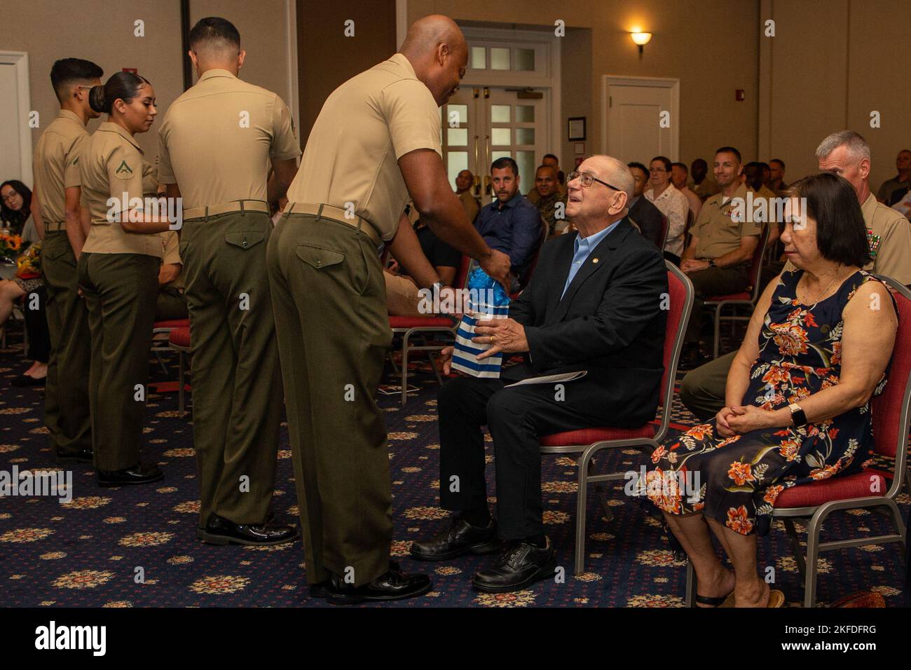Family members of U.S. Marine Corps Chief Warrant Officer 5 Michael H ...