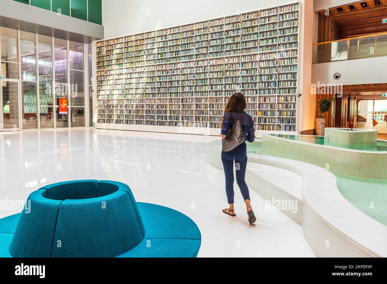 Dubai, UAE - 10.15.2022 - At Sheikh Mohammed Bin Rashid public library ...