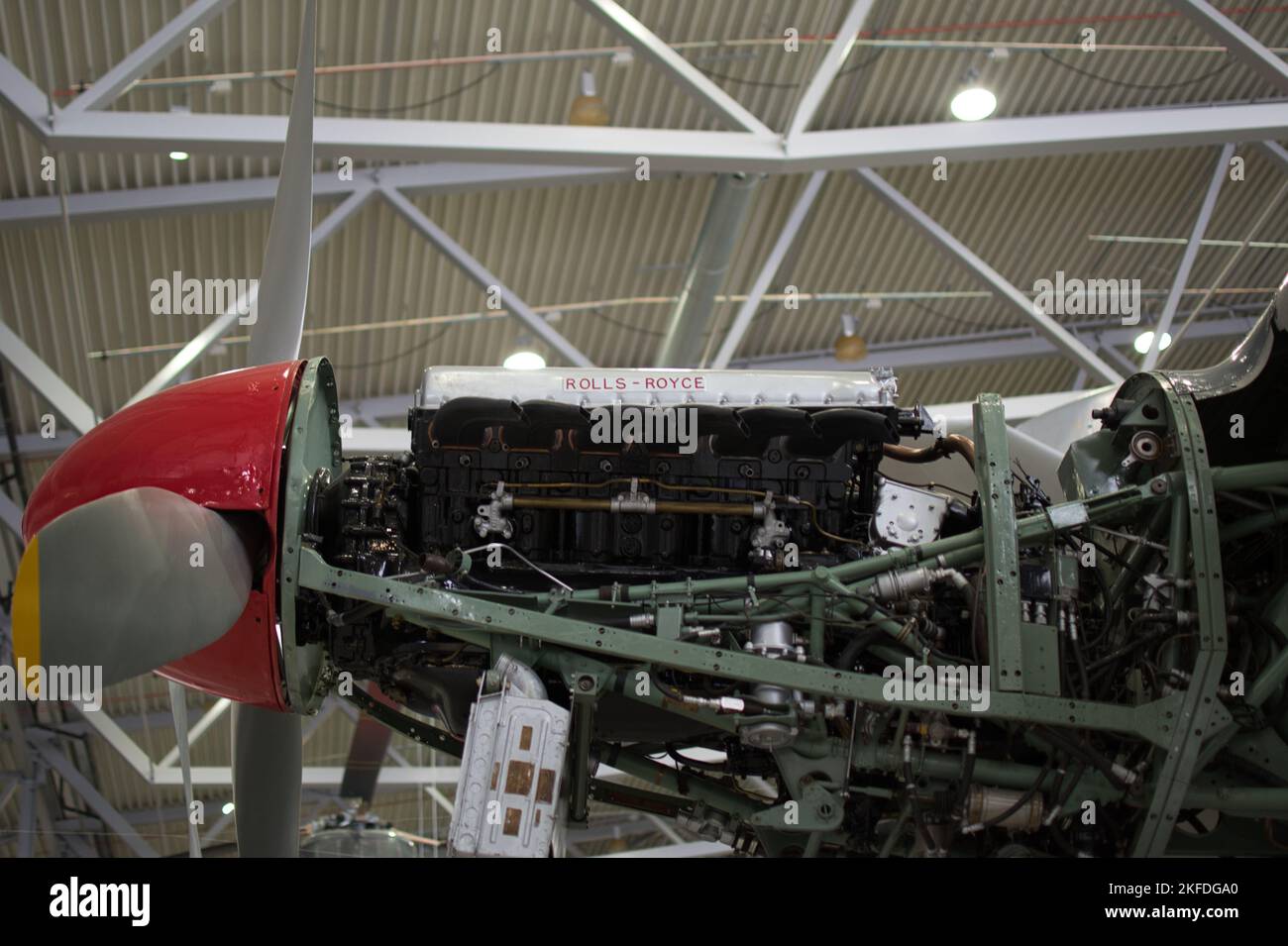 The WW2 Rolls Royce in-line liquid cooled engine Stock Photo - Alamy