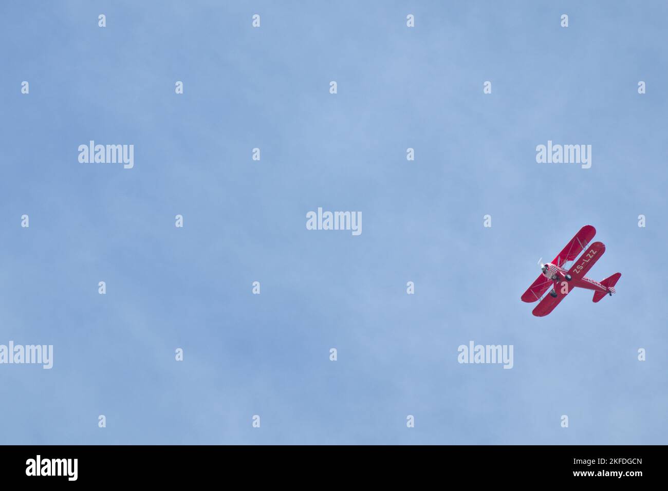 Vintage red biplane hi-res stock photography and images - Alamy