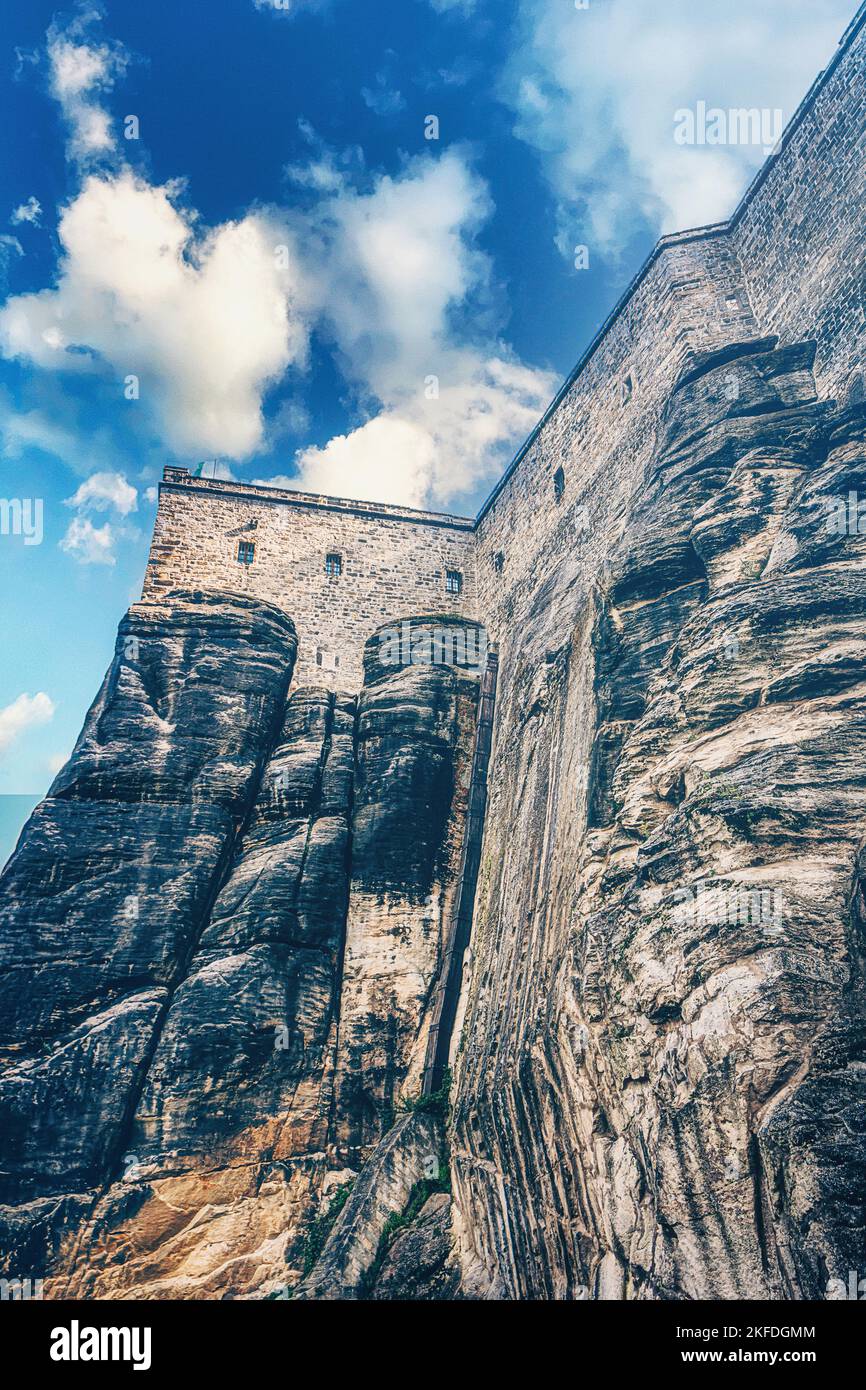 Königstein Fortress is one of the largest mountain fortresses in Europe ...