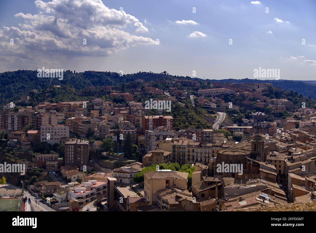 Spain - View of Cardona from the Castle Stock Photo - Alamy